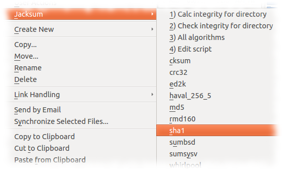 Tutorial: Installation von Jacksum in GNU/Linux Dateibrowser